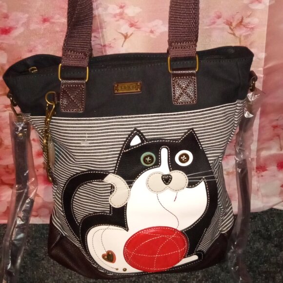 Chala | Bags | Tall Large Chala Crossbodytote Bag Cat Design Nwot ...